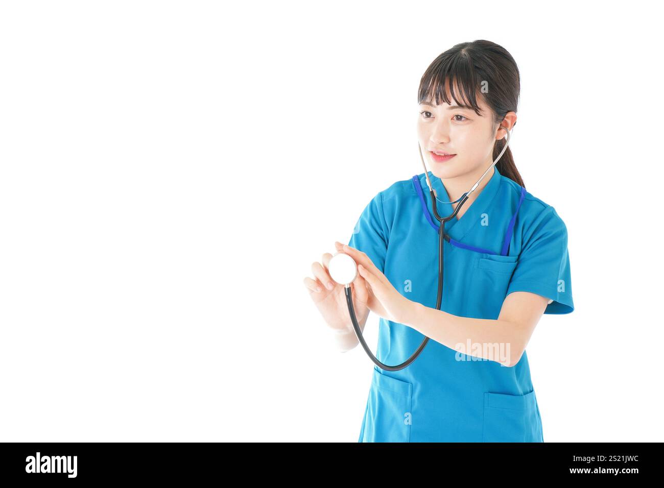 Doctor using stethoscope patient Cut Out Stock Images & Pictures - Alamy