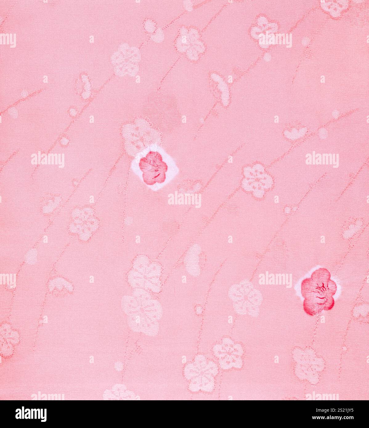 Japanese pattern fabric with ume blossoms Stock Photo - Alamy
