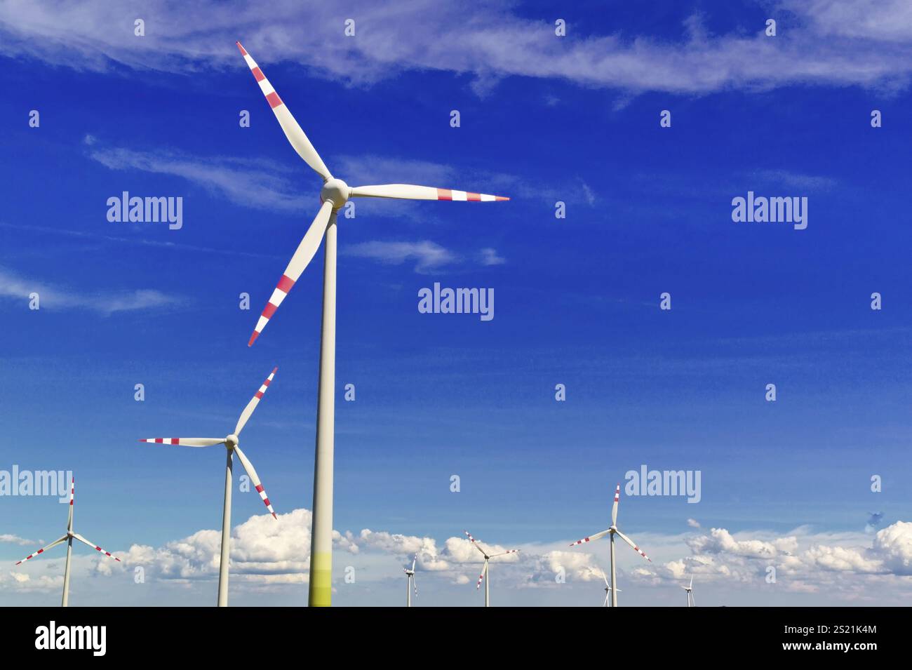Wind turbine of a wind power plant. Generating alternative and ...