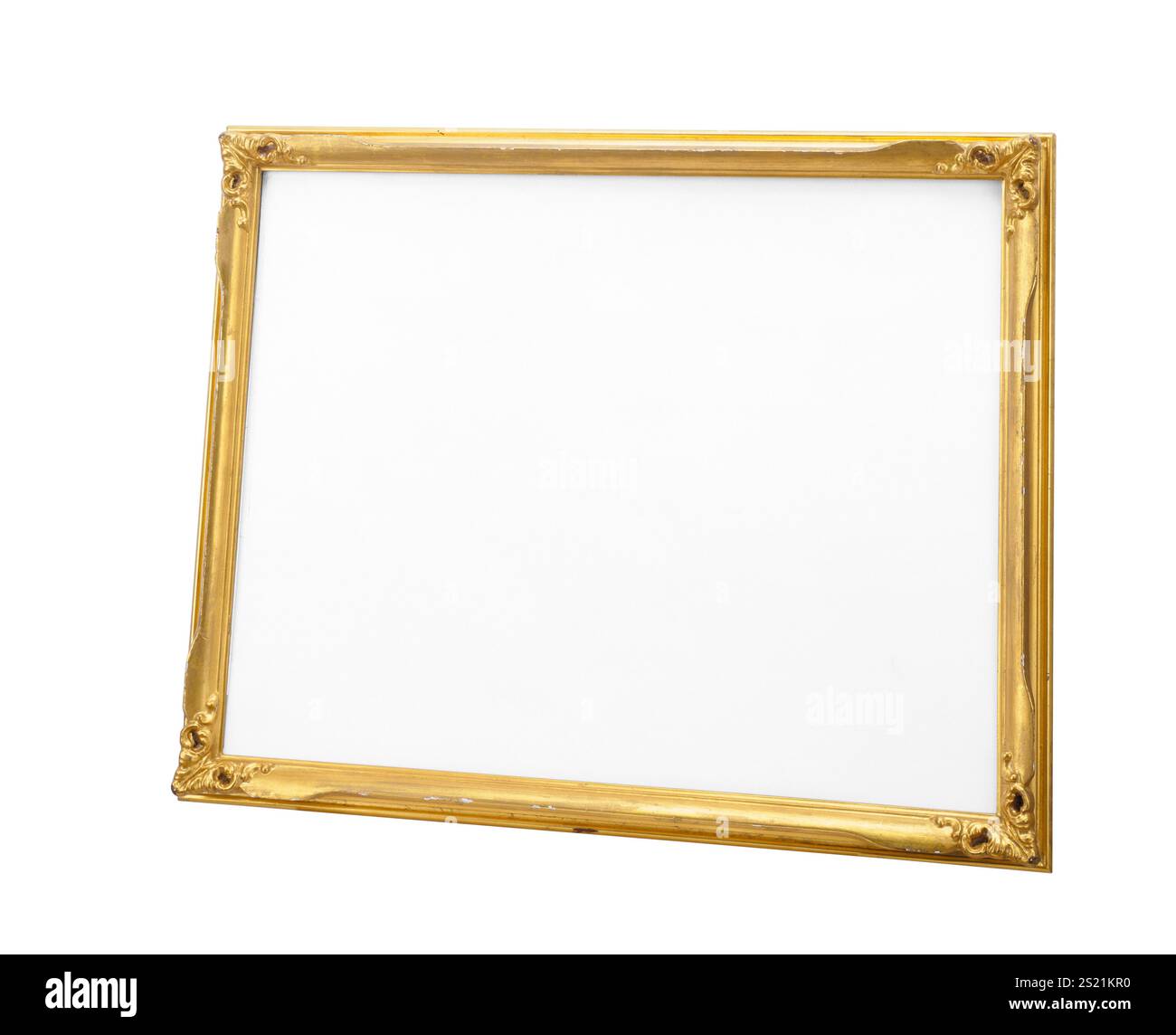 Gold picture frame Message board Stock Photo - Alamy