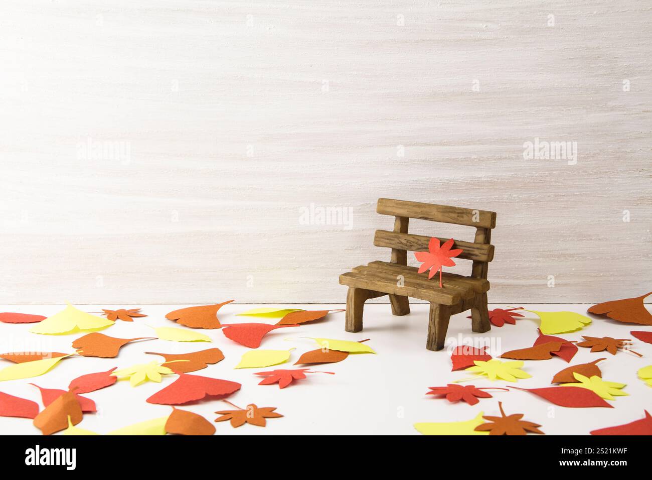 Leaves bench hi-res stock photography and images - Alamy