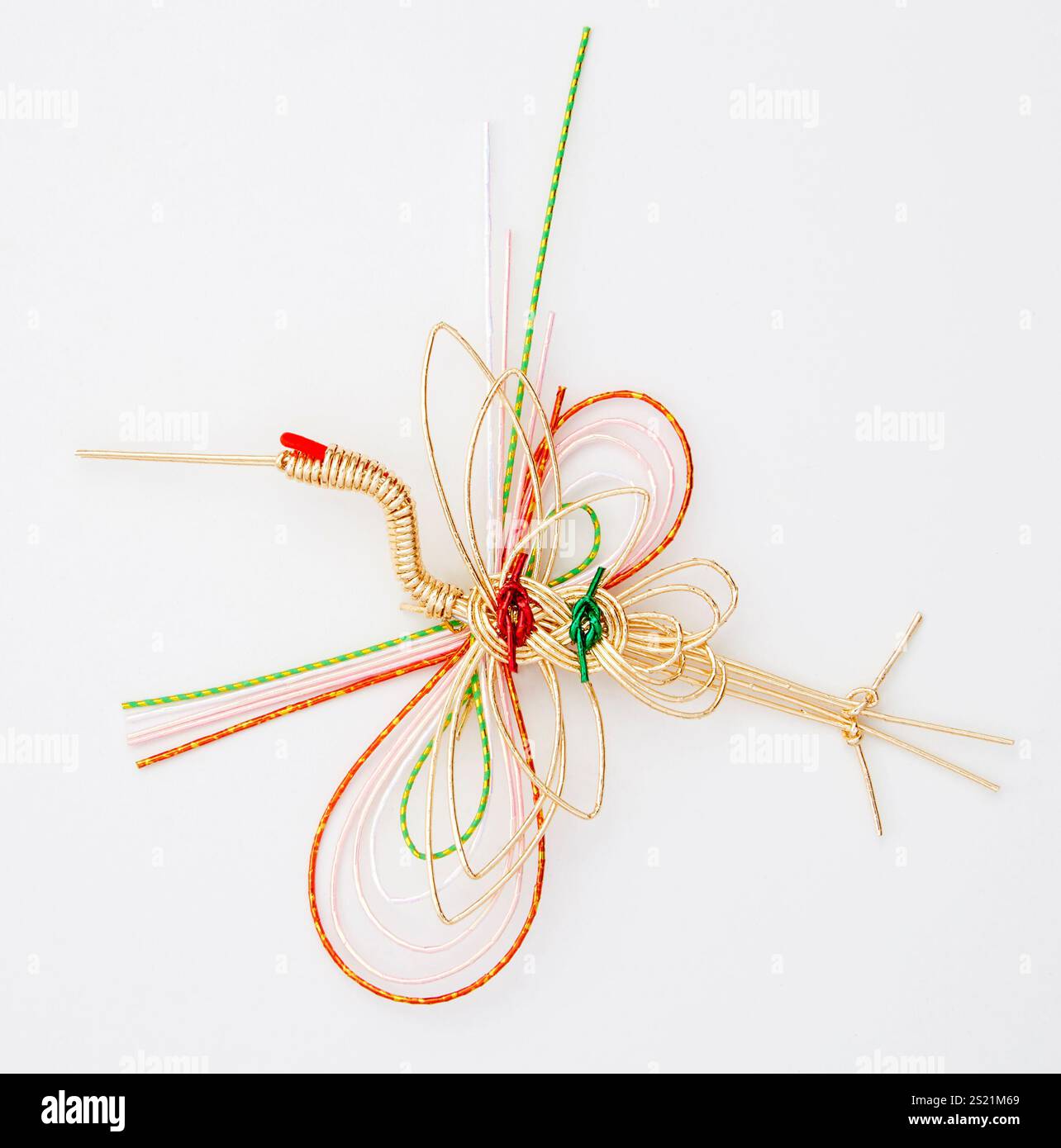 MIZUHIKI Crane (paper strings tied around a wrapped gift Stock Photo ...
