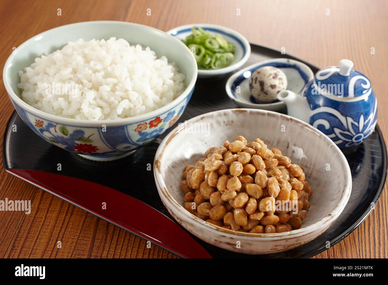 Natto and rice set Stock Photo - Alamy