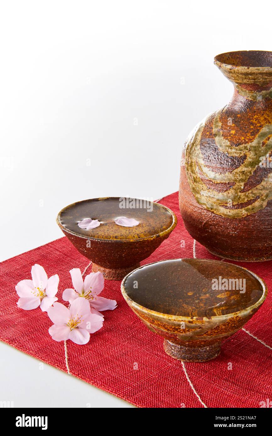 Cherry blossom, sake, Japanese taste Stock Photo - Alamy