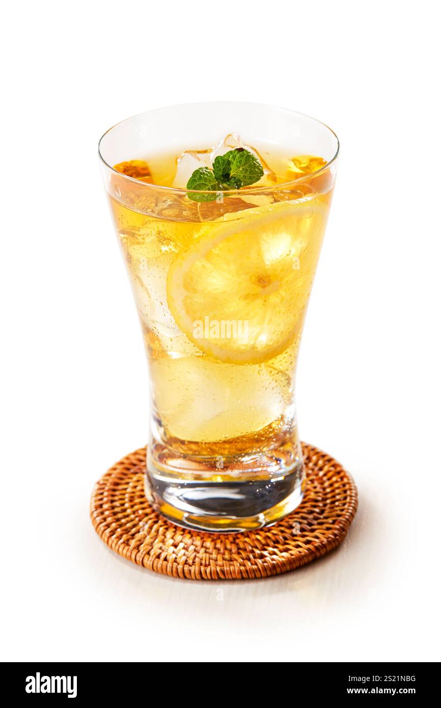 Lemon ice tea glass Cut Out Stock Images & Pictures - Alamy