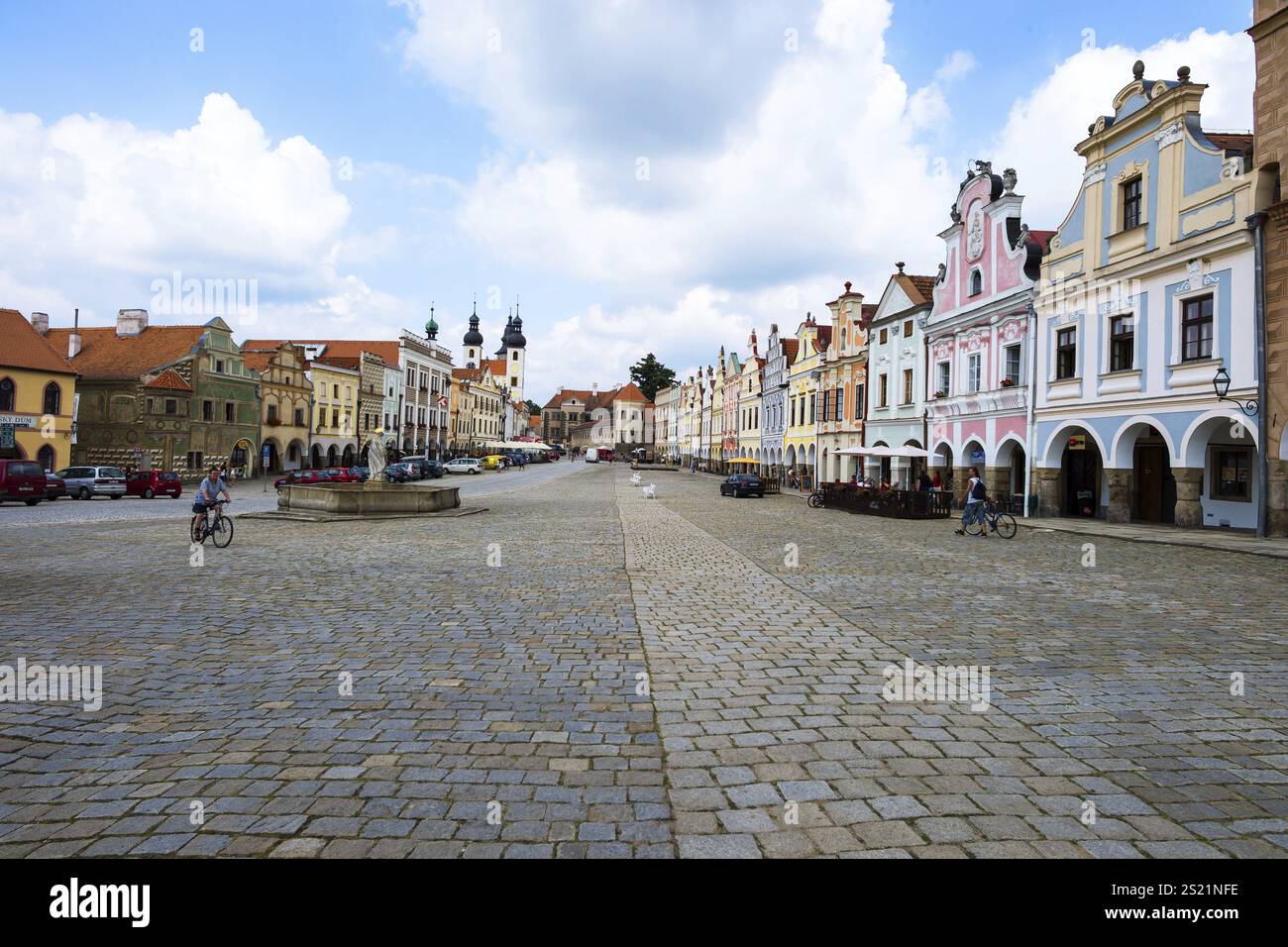 The historic town square of Telc in the Czech Republic. Unesco Austria ...