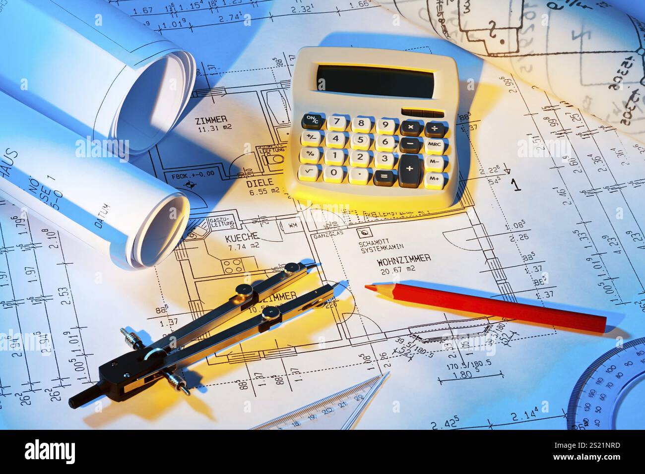 Construction plan for a residential building. Drawings and plans by an ...