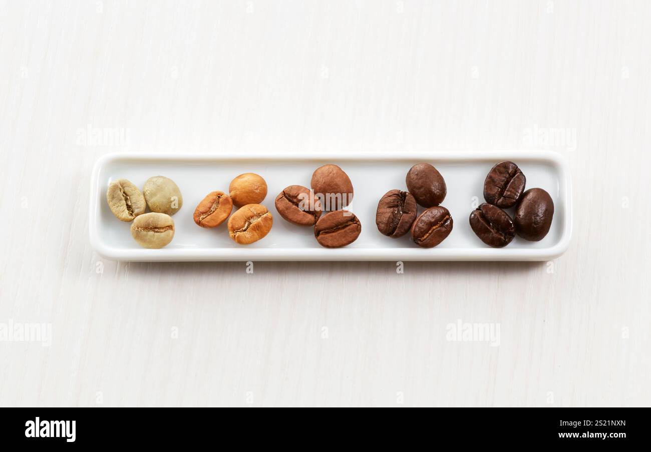 Various kinds of coffee beans Stock Photo - Alamy