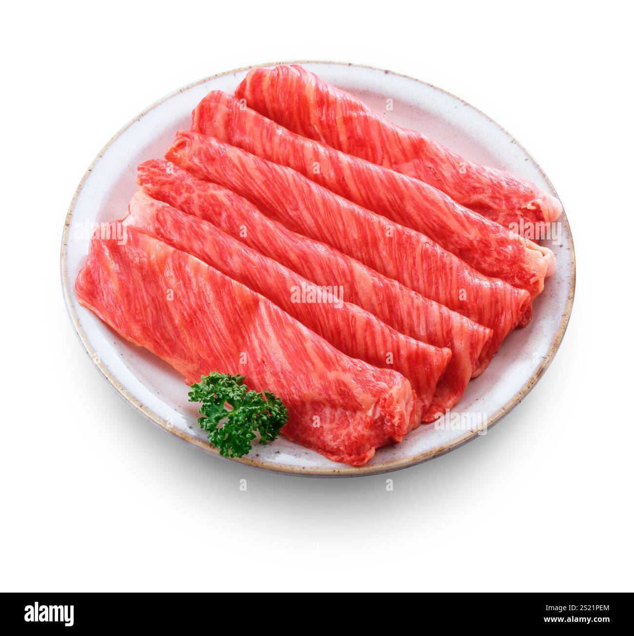 Beef shabu shabu meat plate platter Stock Photo - Alamy