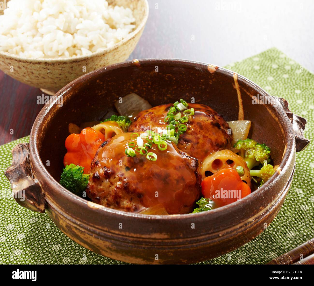 Hamburger with starchy sauce (with steam Stock Photo - Alamy