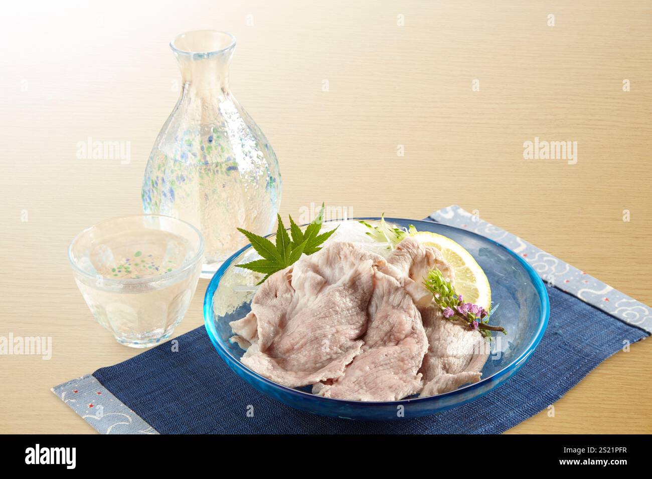 Cold shabu and sake Stock Photo - Alamy