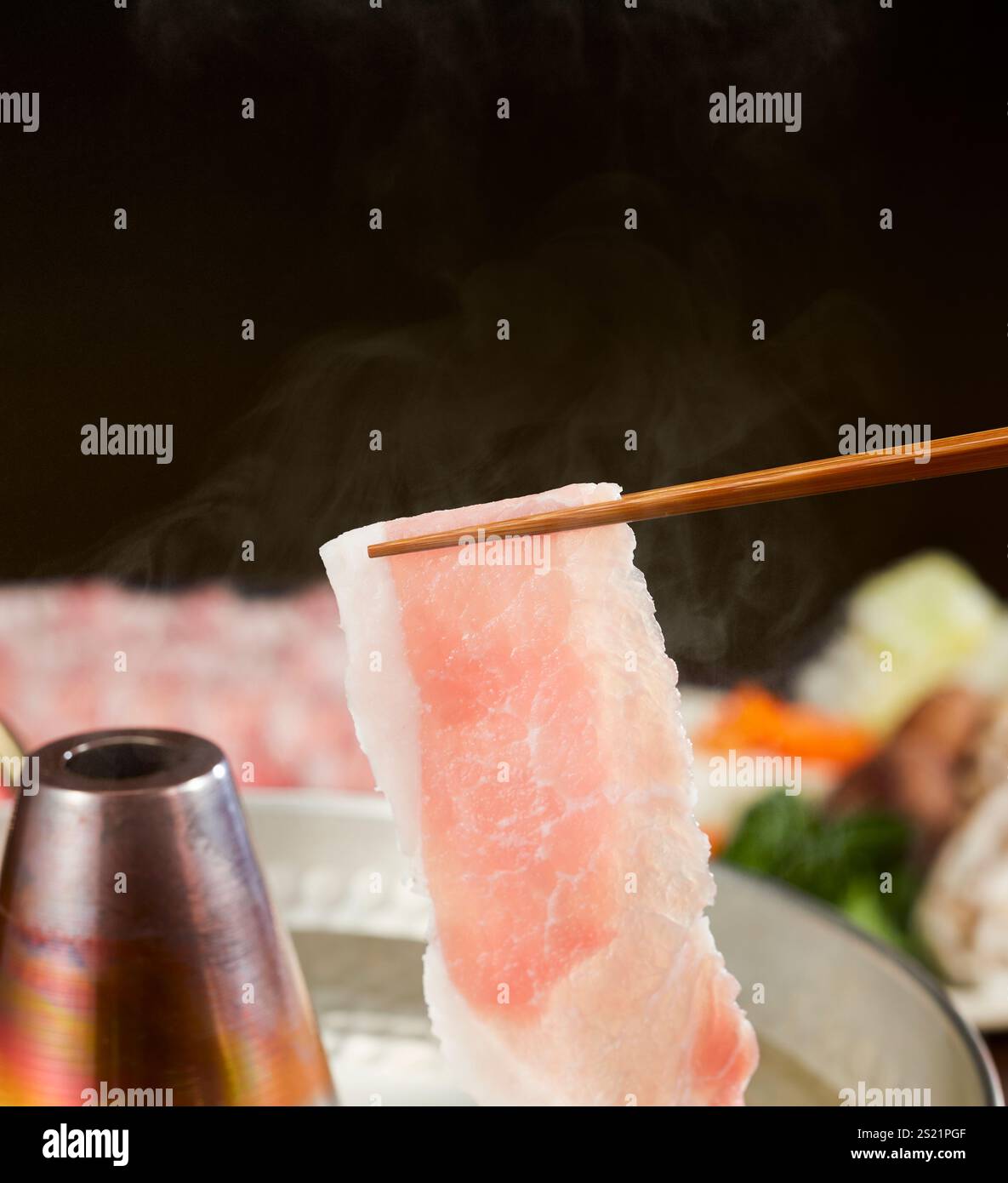Pork shabu lift-up Stock Photo - Alamy