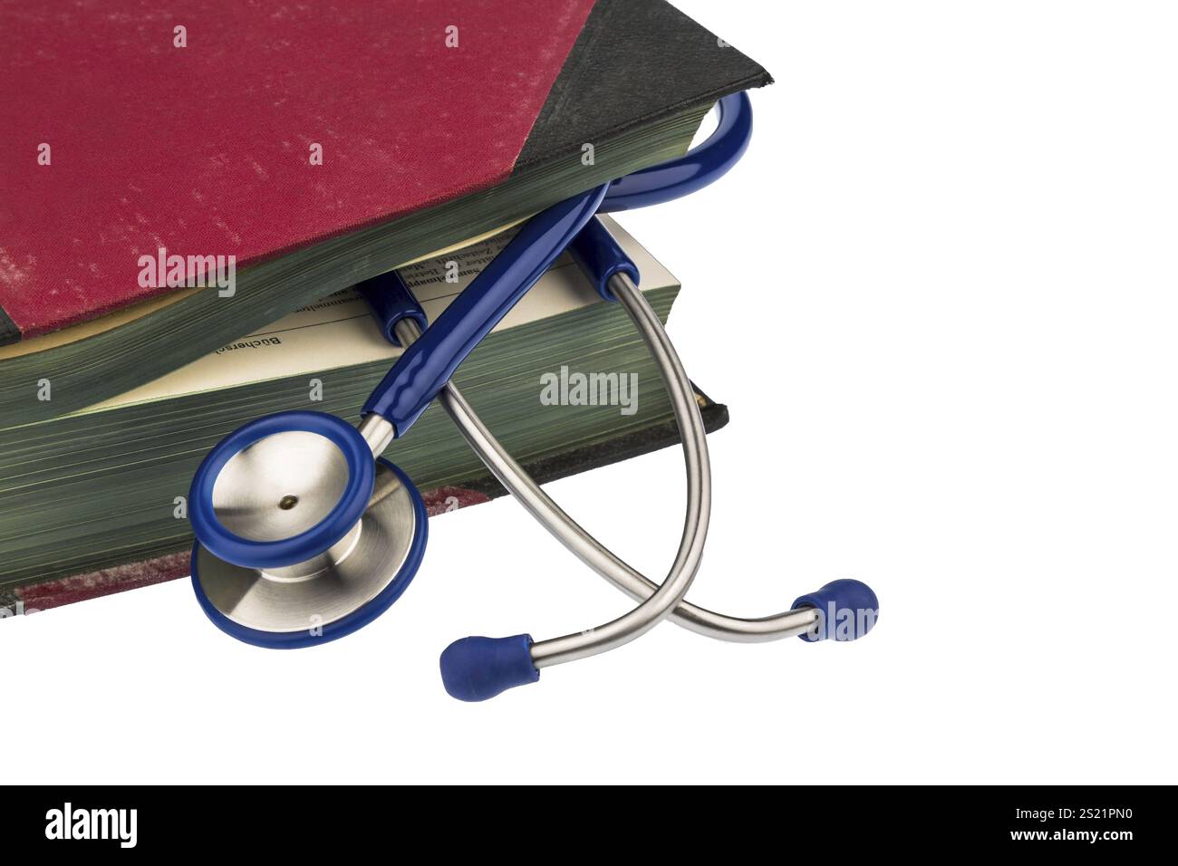 Book and stethoscope, symbolic photo for bungling, medical errors and ...