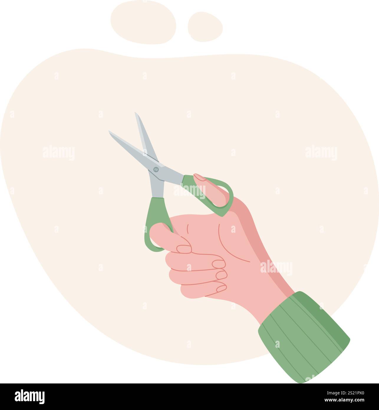 Hand Holding Scissors Flat Stock Vector Image & Art - Alamy