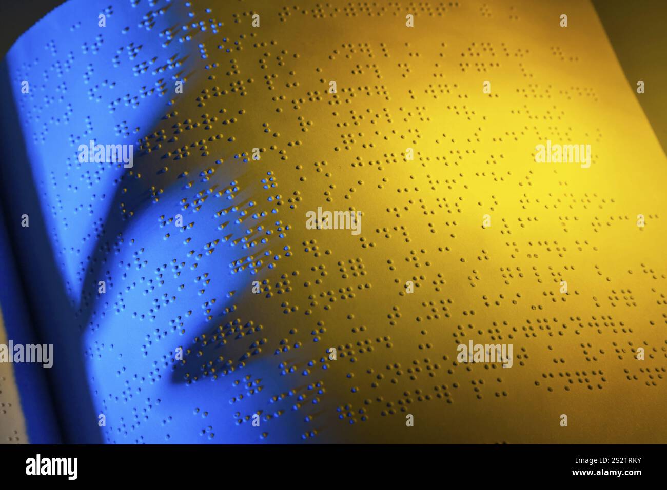 A book written in Braille for the blind. Braille for the blind, A book ...