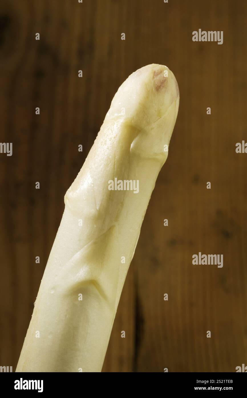 White asparagus spears in the asparagus season. Fresh vegetables are ...