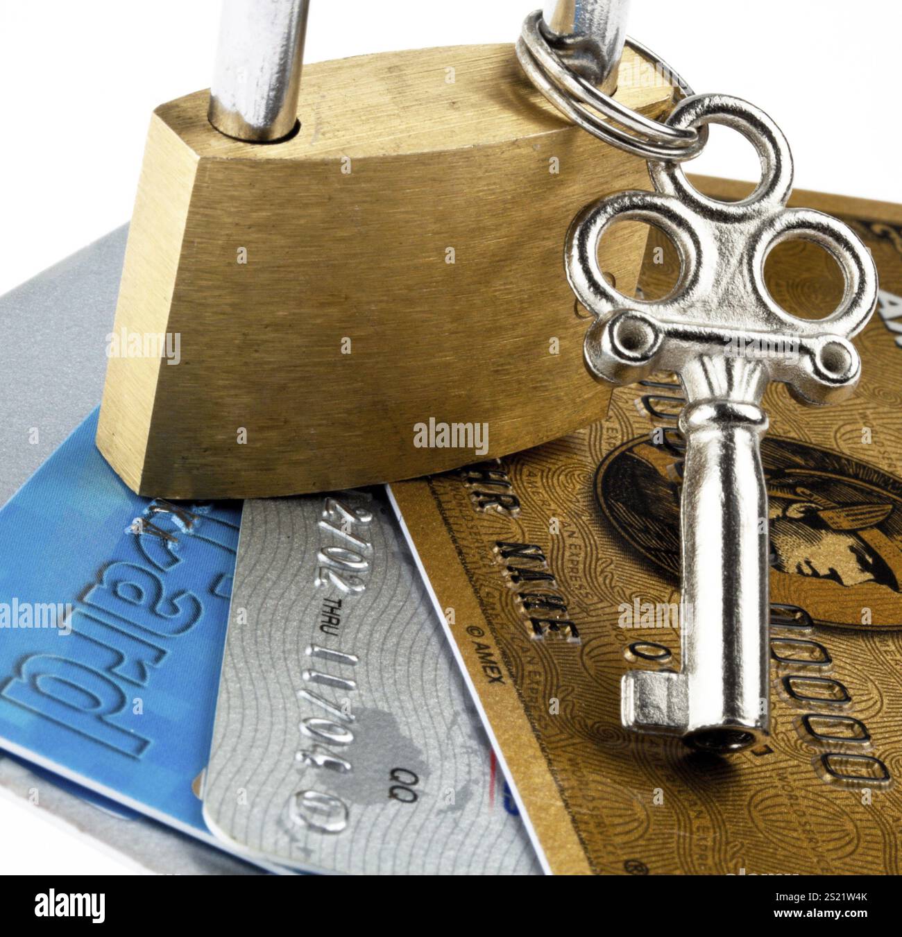Security for credit cards. Symbol with lock. Austria Stock Photo - Alamy