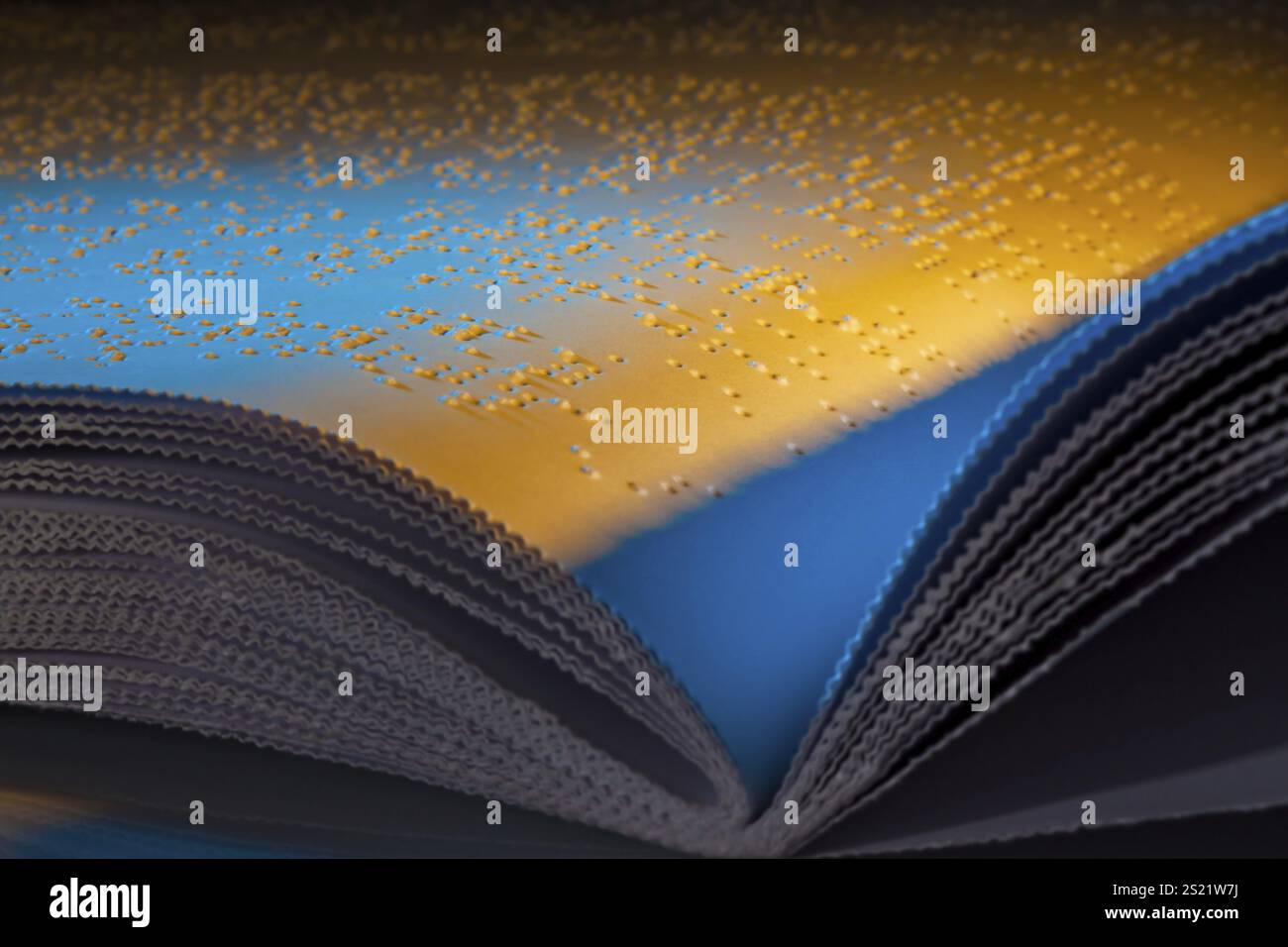 A book written in Braille for the blind. Braille for the blind, A book ...