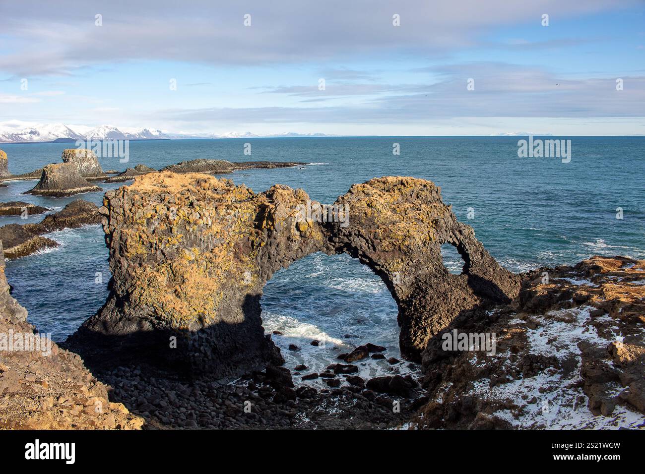 Floating karsts in the Greenland sea off the coast of the Snæfellsnes ...