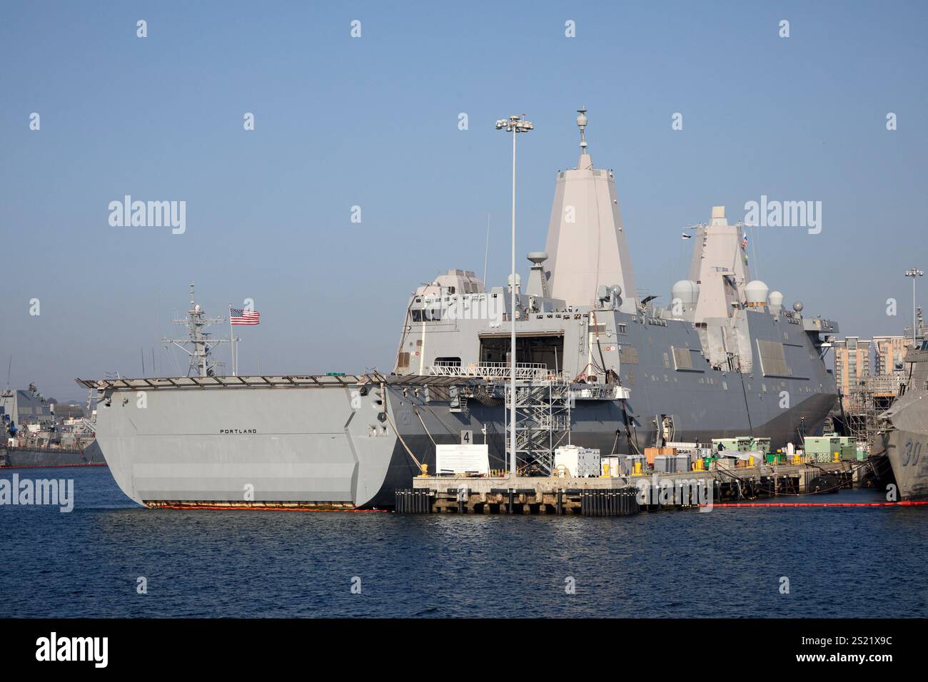 San Diego, California, USA. 21st Dec, 2024. The USS Portland (LPD-27 ...