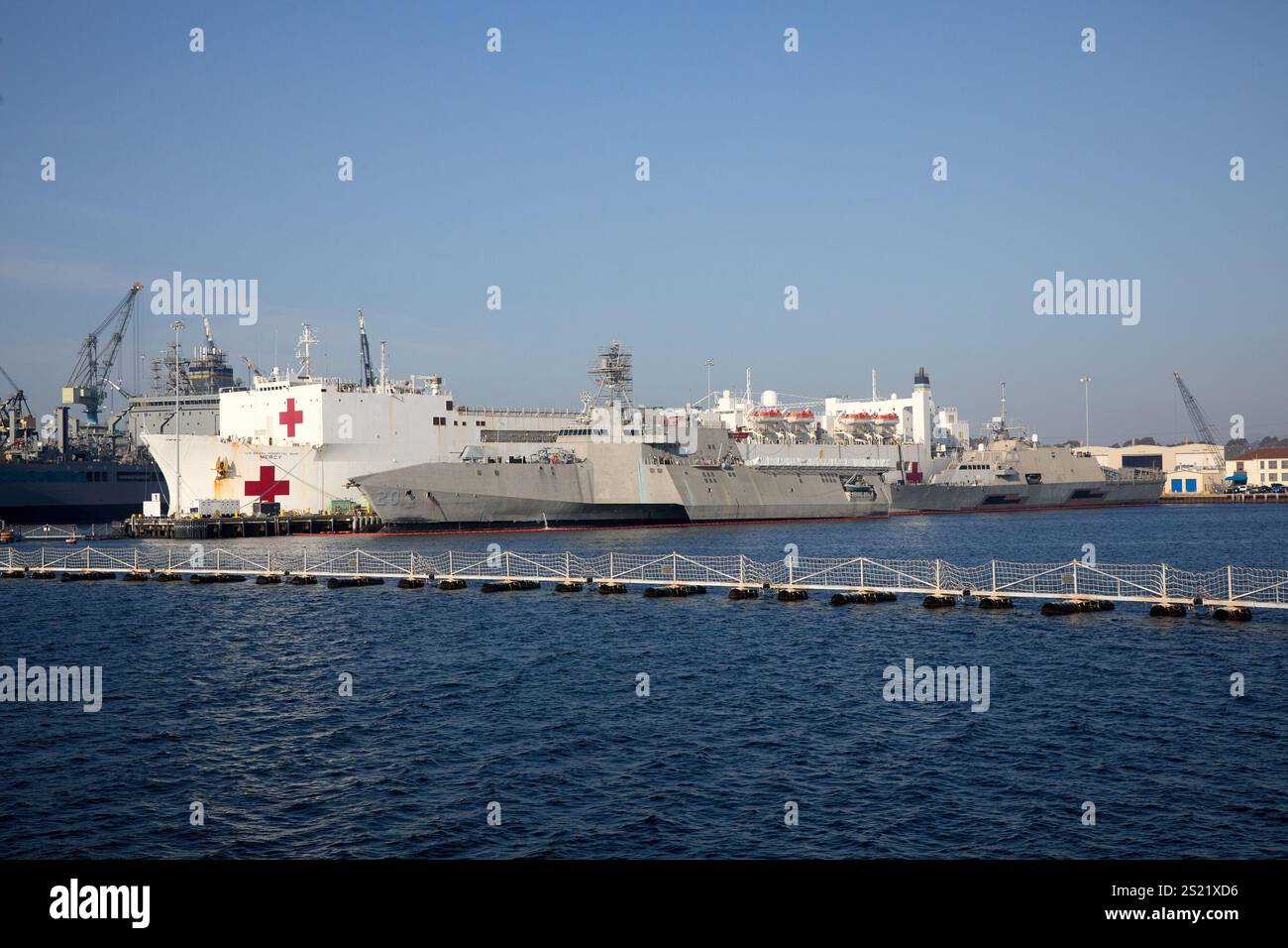 San Diego, California, USA. 21st Dec, 2024. The USNS Mercy, a massive ...