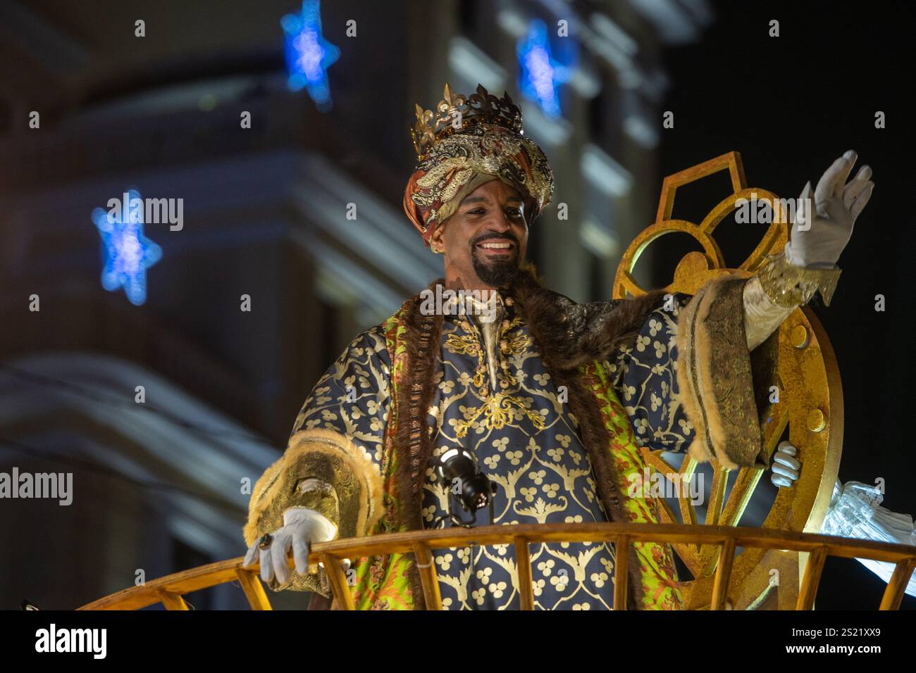 King Balthazar waves during the cavalcade. Once again this January 5th ...