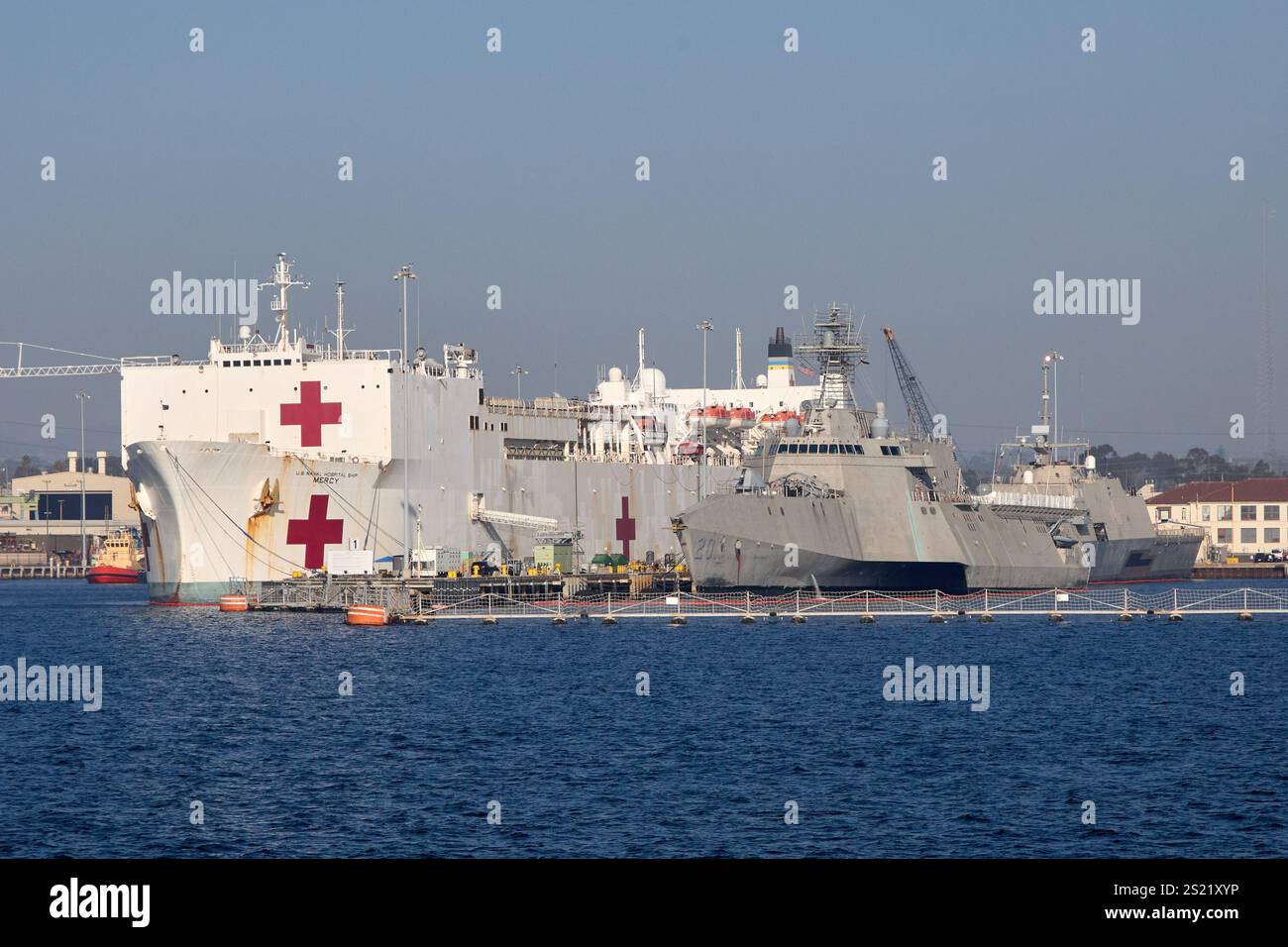 San Diego, California, USA. 21st Dec, 2024. The USNS Mercy (T-AH-19), a ...