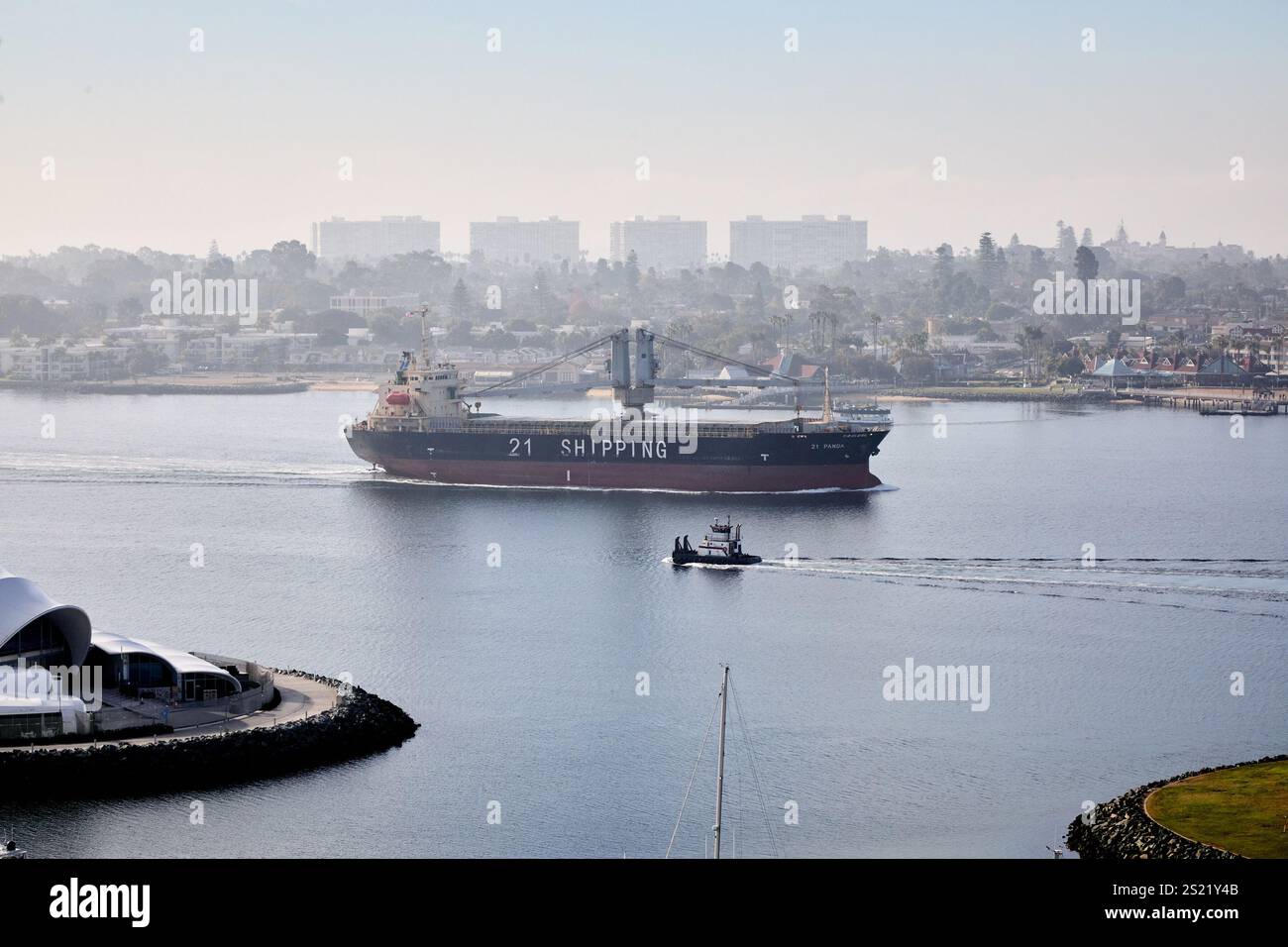 San Diego, California, USA. 21st Dec, 2024. The cargo ship Panda sails ...