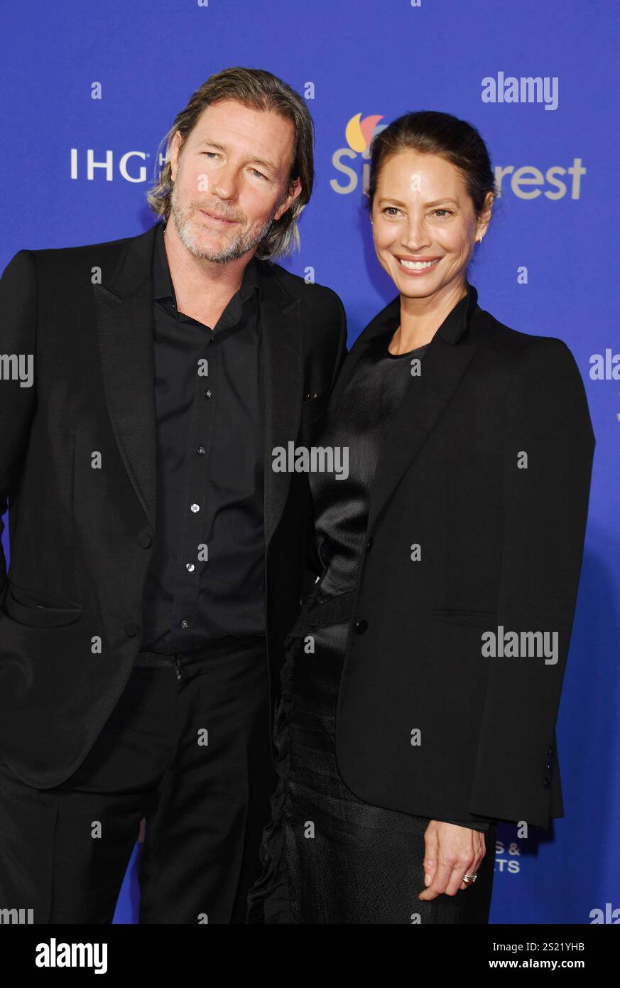 PALM SPRINGS, CALIFORNIA - JANUARY 03: (L-R) Edward Burns and Christy Turlington Burns attend ...