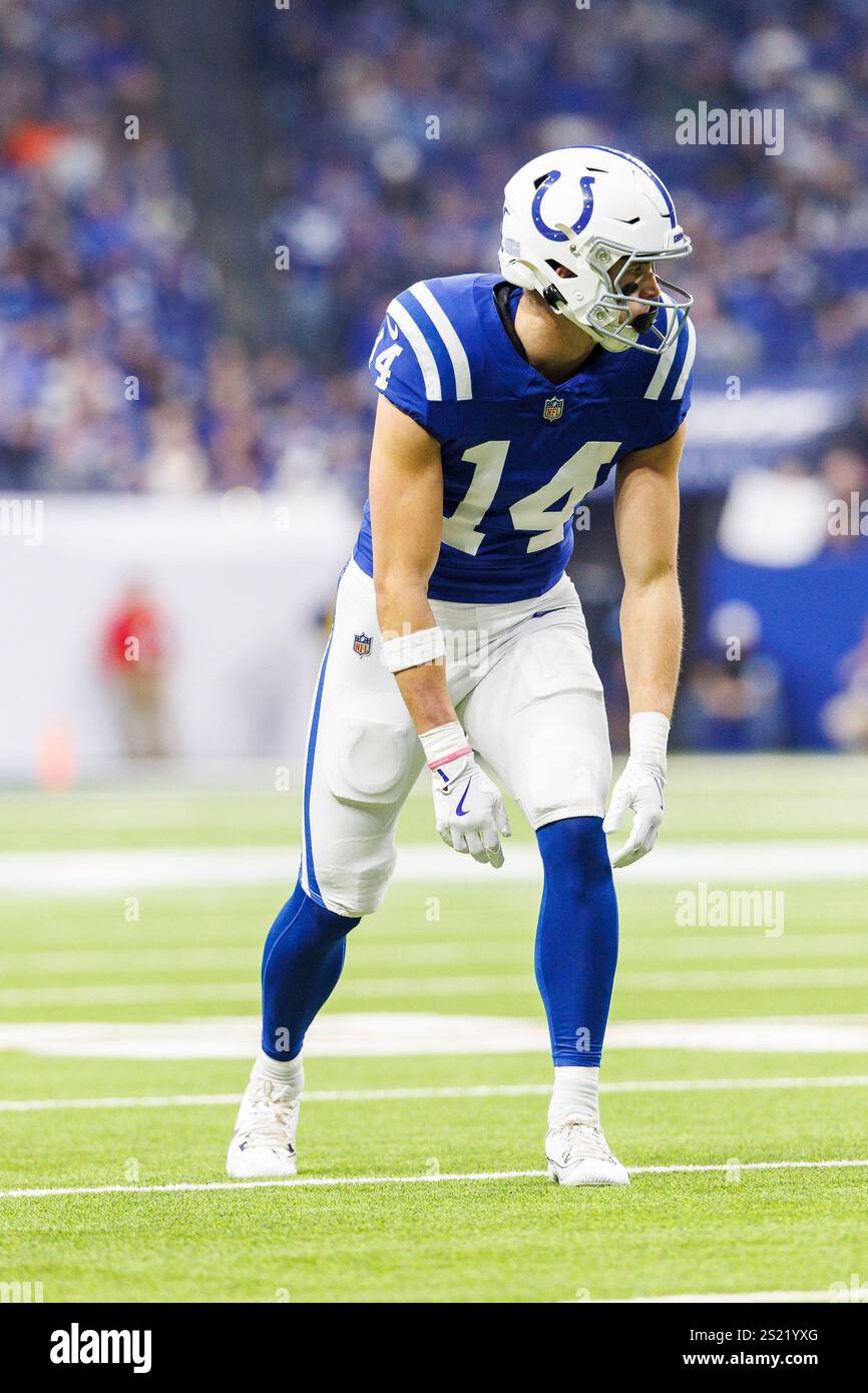 Indianapolis, Indiana, USA. 05th Jan, 2025. Indianapolis Colts wide ...