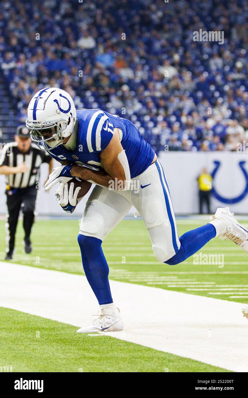 Indianapolis, Indiana, USA. 05th Jan, 2025. Indianapolis Colts wide ...