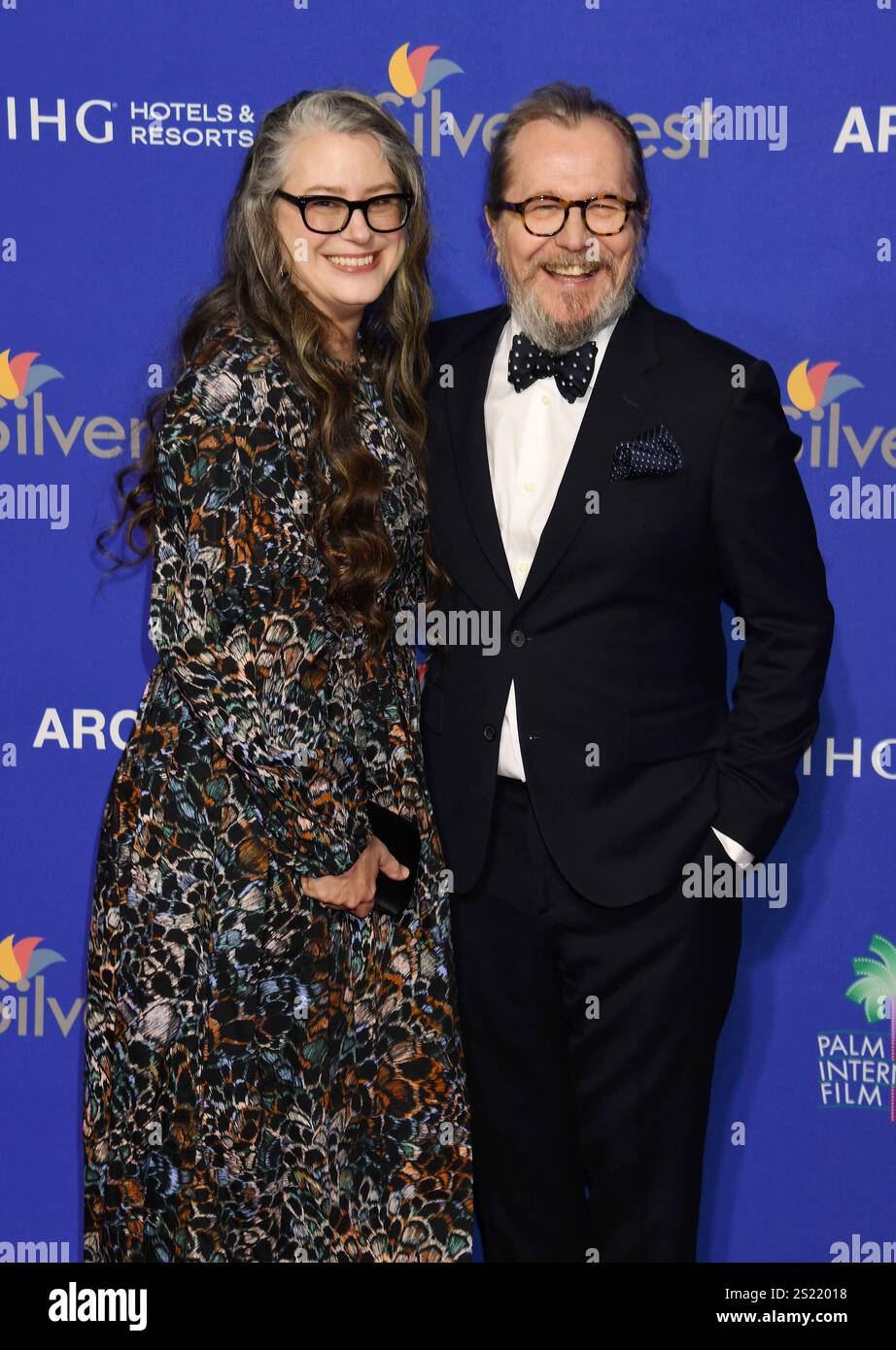 PALM SPRINGS, CALIFORNIA - JANUARY 03: (L-R) Gisele Schmidt and Gary ...