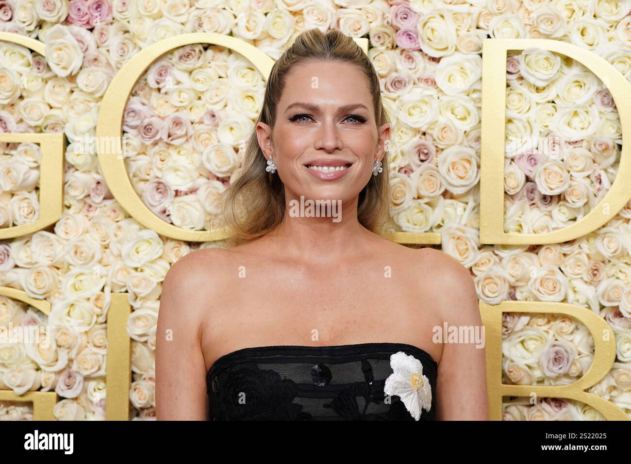 Erin Foster arrives at the 82nd Golden Globes on Sunday, Jan. 5, 2025 ...
