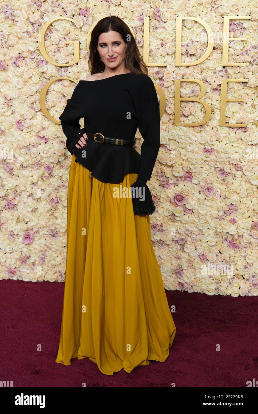 Kathryn Hahn arrives at the 82nd Golden Globes on Sunday, Jan. 5, 2025 ...