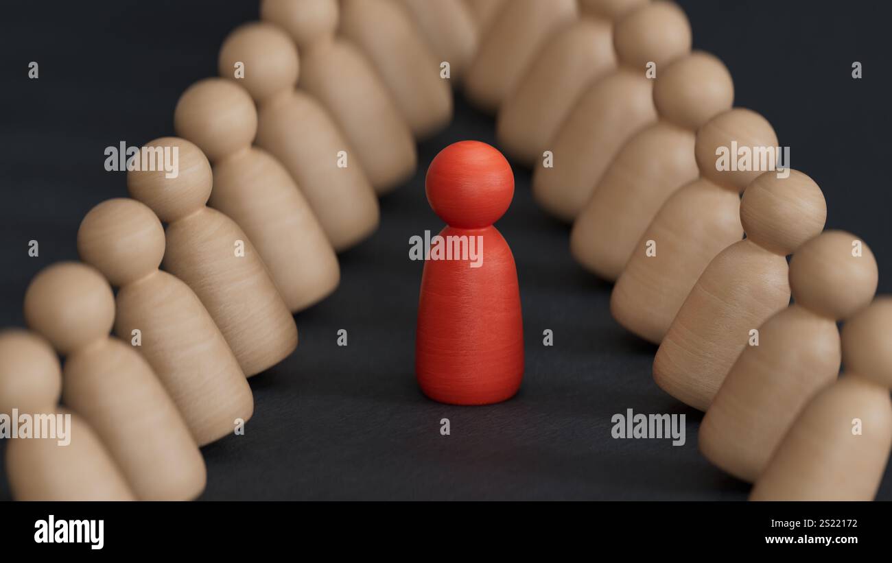 3d rendering business leadership.Customer Lifecycle Management concept ...