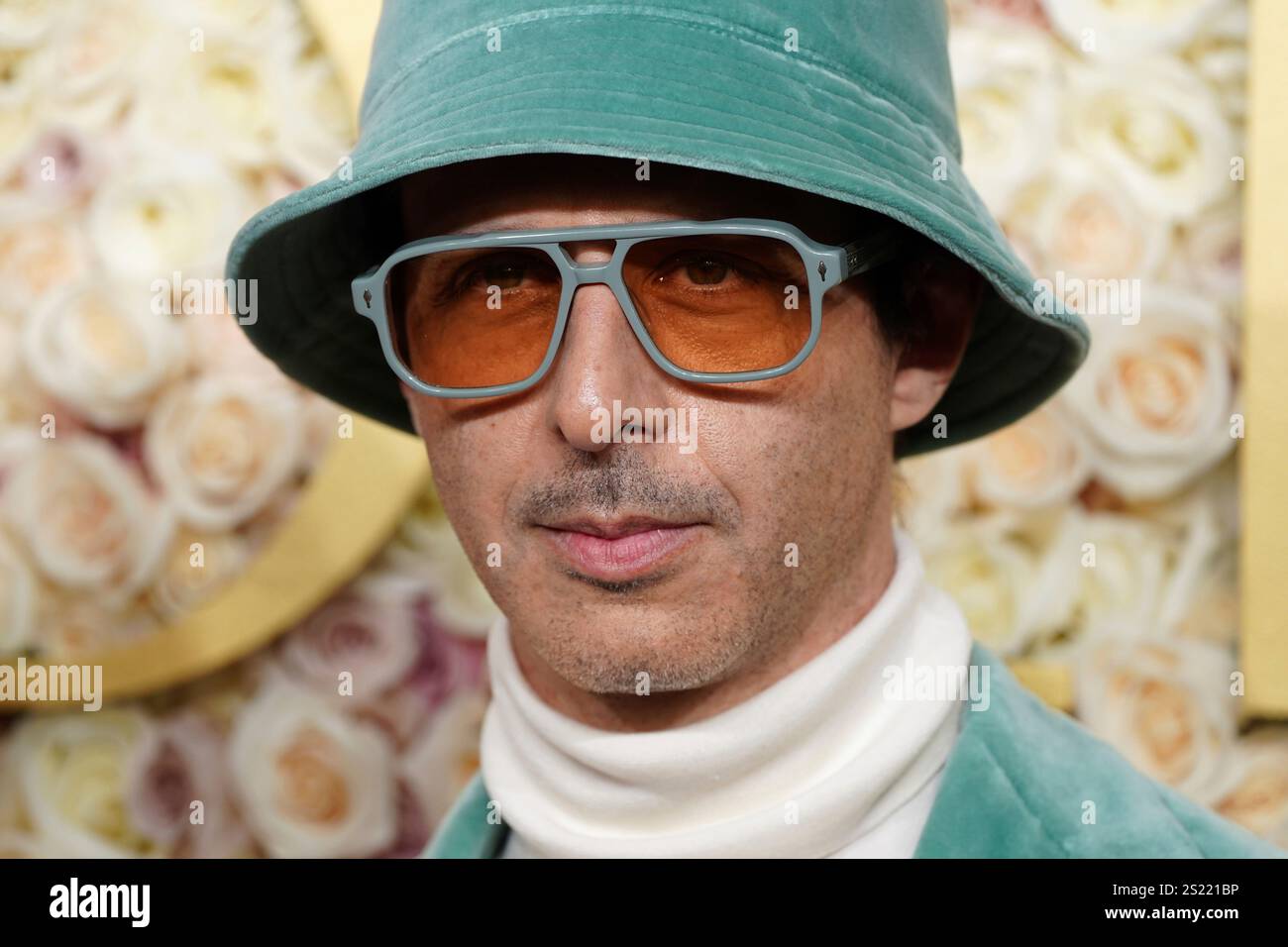 Jeremy Strong arrives at the 82nd Golden Globes on Sunday, Jan. 5, 2025 ...