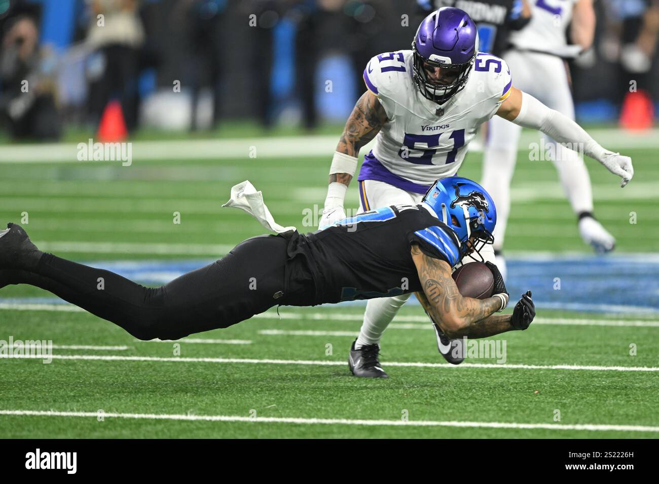 DETROIT, MI - JANUARY 05: Detroit Lions Wide receiver Tim Patrick (17 ...