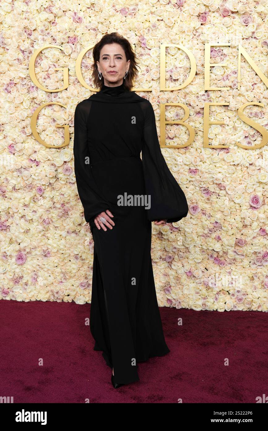 Fernanda Torres arrives at the 82nd Golden Globes on Sunday, Jan. 5 ...
