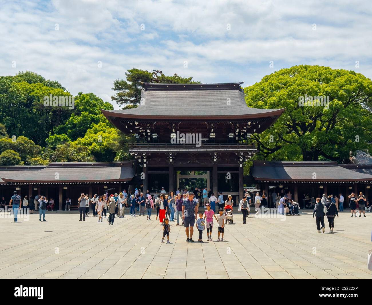 South Gate of Meiji Shrine. Meiji Jingu Shrine is a Shinto shrine ...