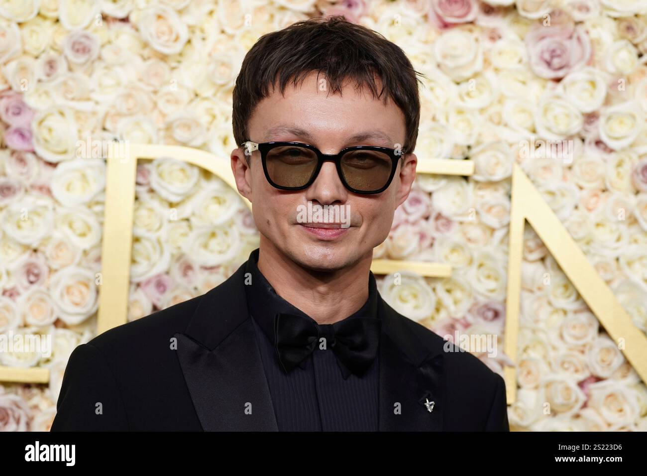 German Larkin arrives at the 82nd Golden Globes on Sunday, Jan. 5, 2025 ...
