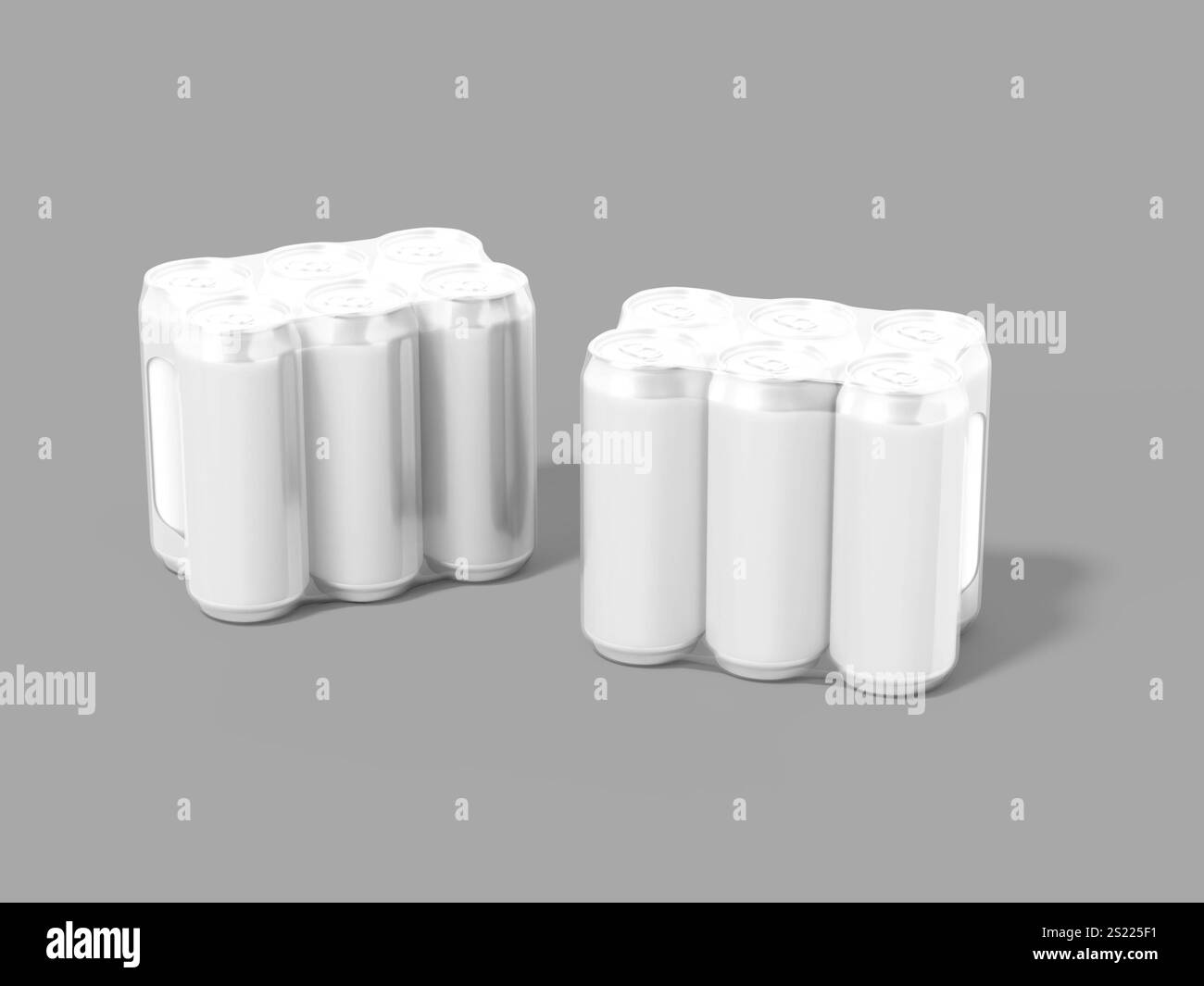 Two Shrink Wrap Drink Can Mockup Stock Photo - Alamy