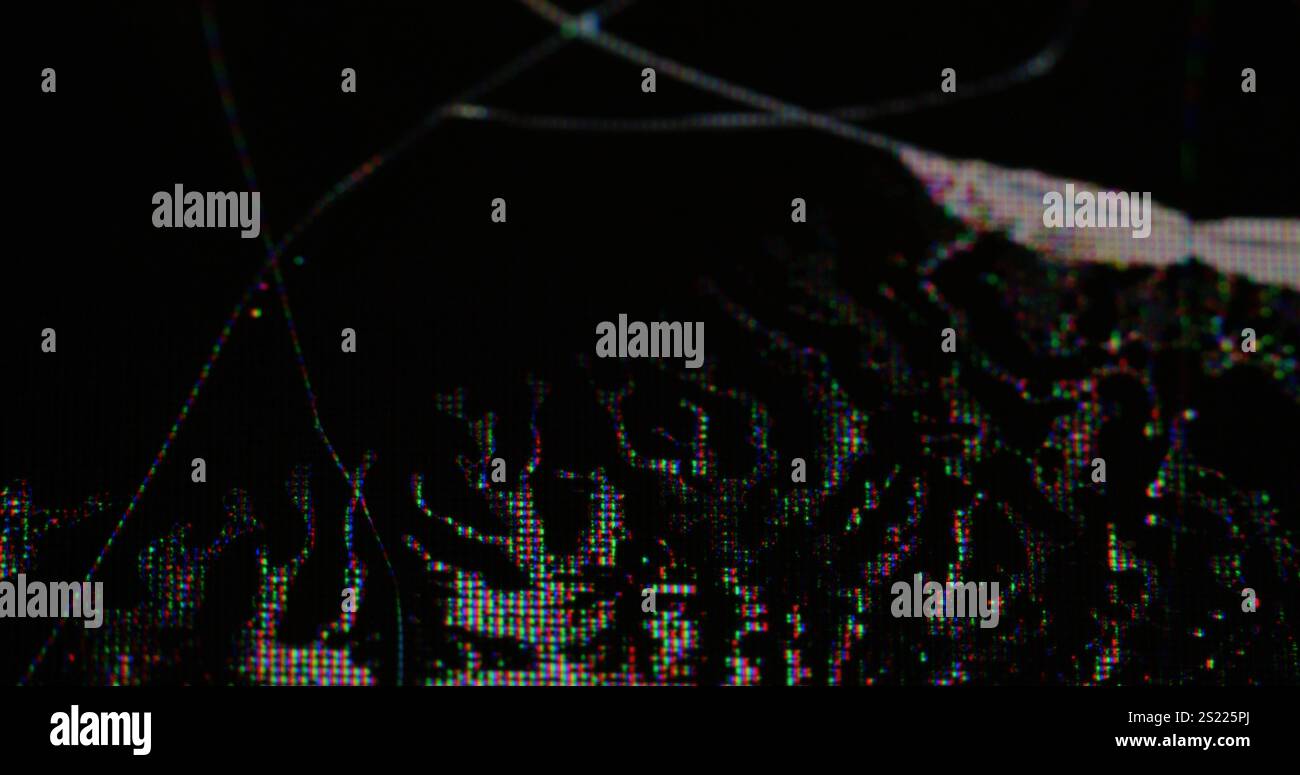 Cracked screen matrix deformation black hi-res stock photography and ...