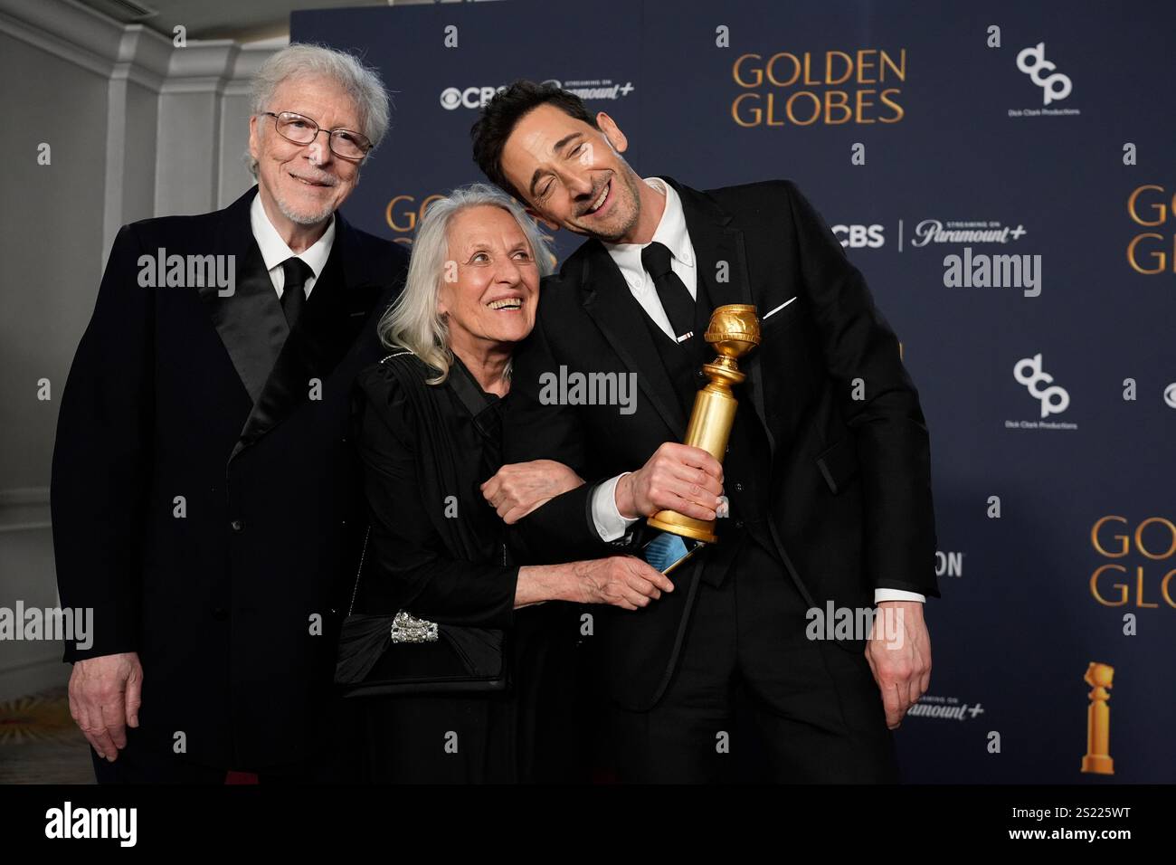 Elliot Brody, from left, Sylvia Plachy, and Adrien Brody, winner of the ...