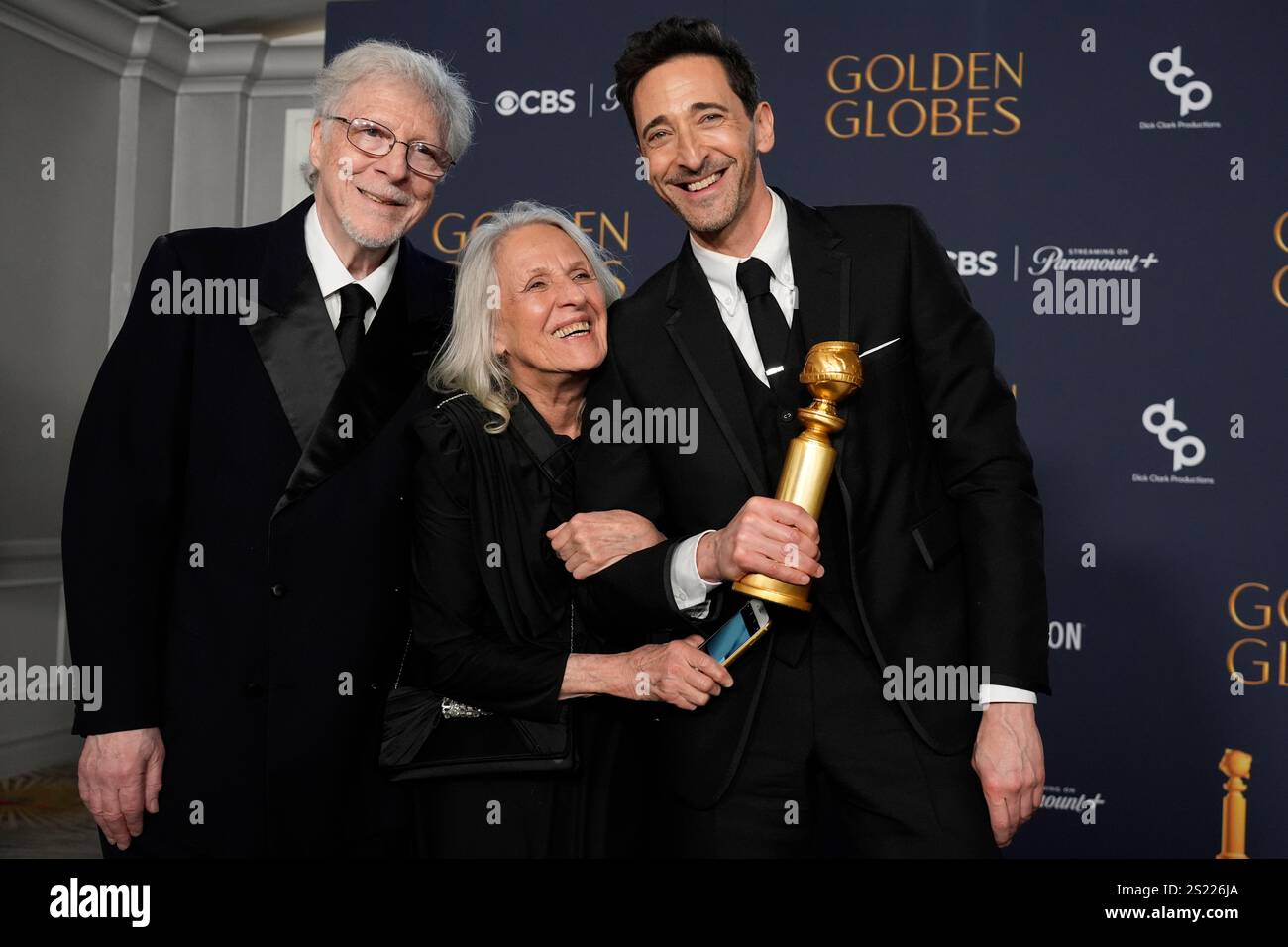 Elliot Brody, from left, Sylvia Plachy, and Adrien Brody, winner of the ...