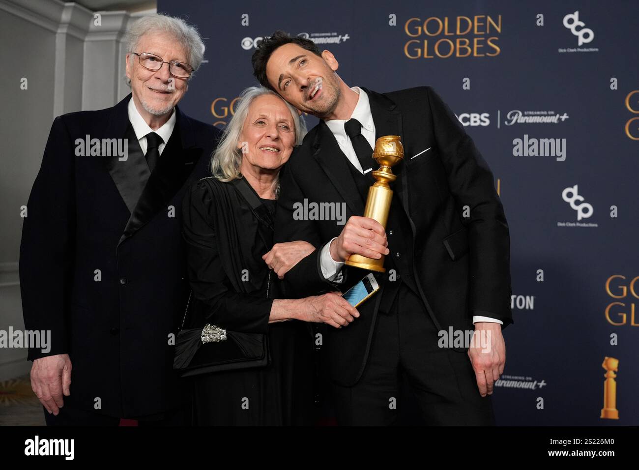 Elliot Brody, from left, Sylvia Plachy, and Adrien Brody, winner of the ...