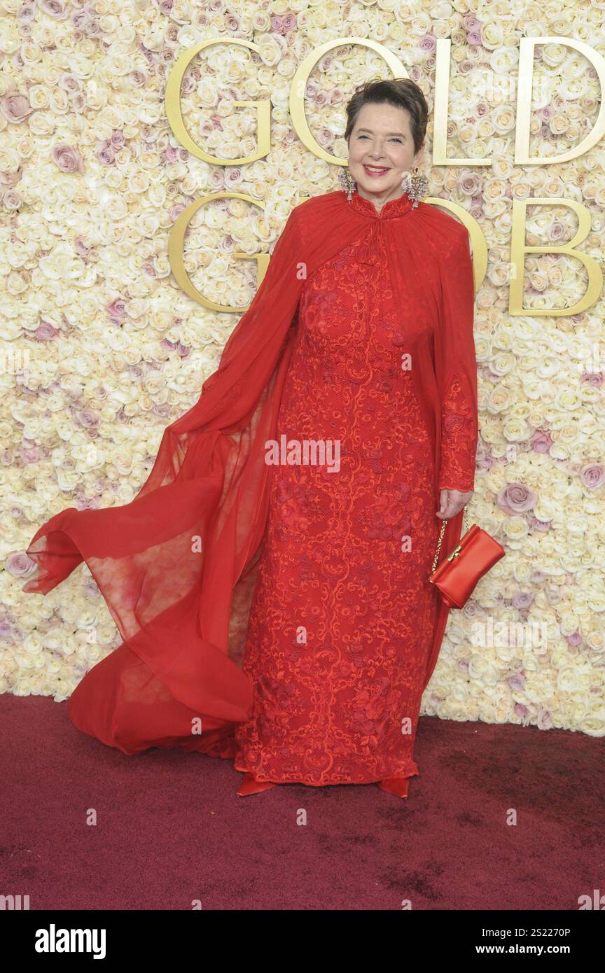 Ca. 05th Jan, 2025. Isabella Rossellini at arrivals for 82nd Golden ...
