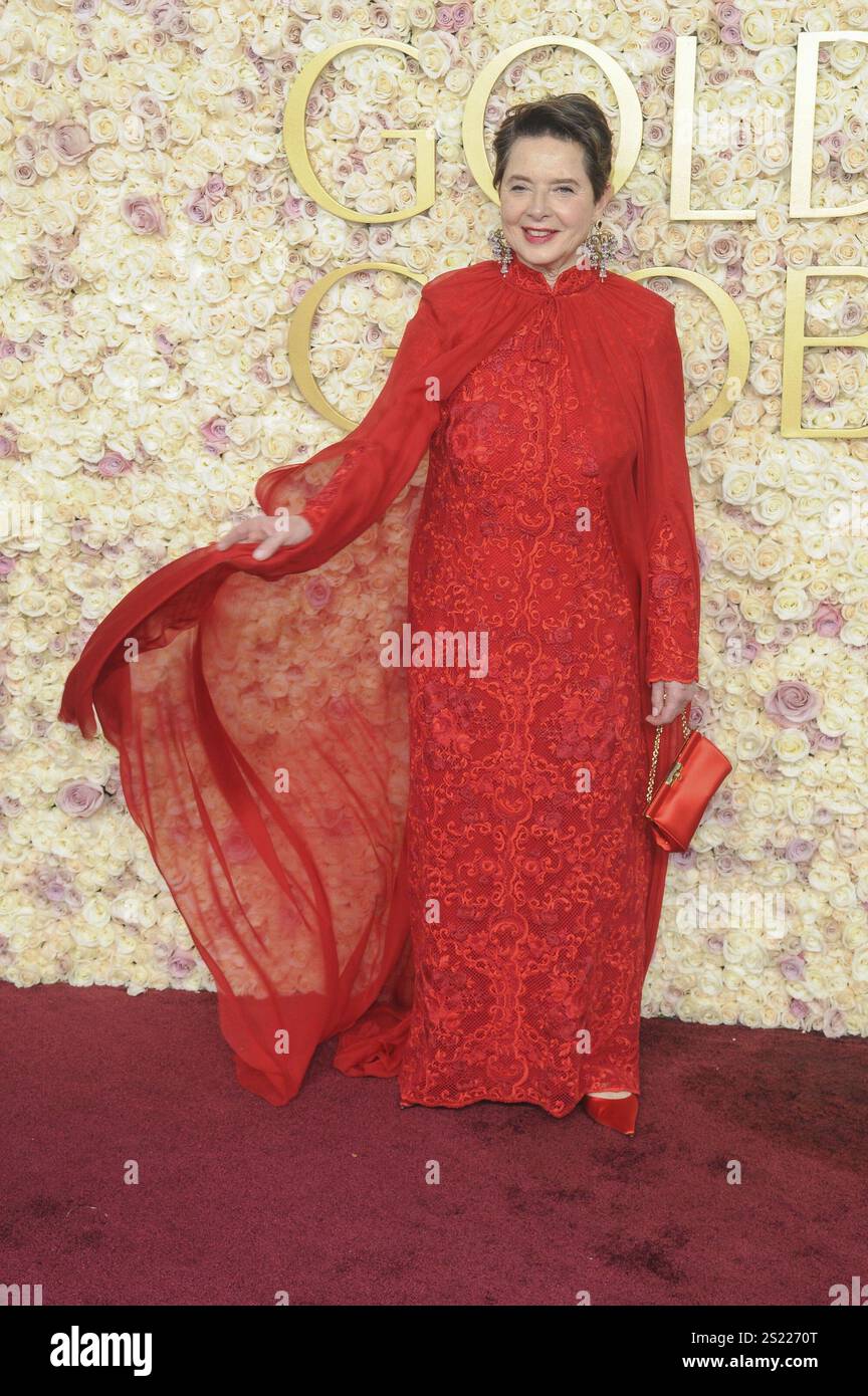 Ca. 05th Jan, 2025. Isabella Rossellini at arrivals for 82nd Golden ...