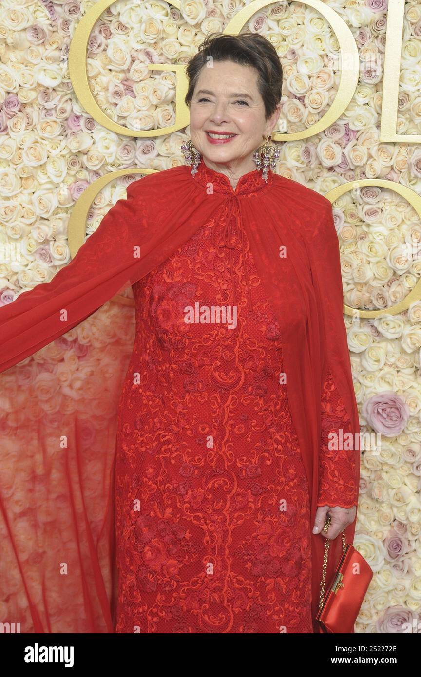 Ca. 05th Jan, 2025. Isabella Rossellini at arrivals for 82nd Golden ...