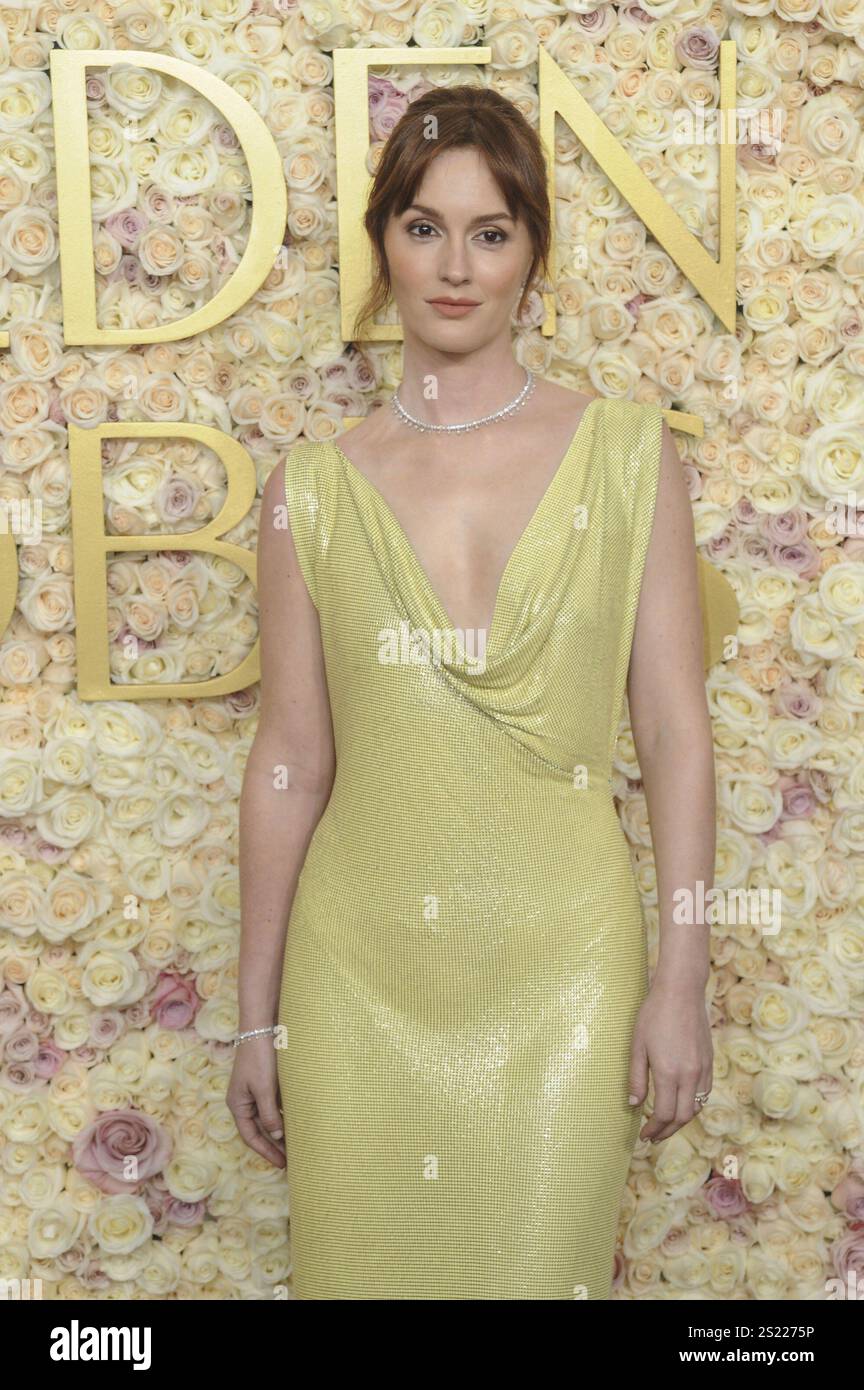 Ca. 05th Jan, 2025. Leighton Meester at arrivals for 82nd Golden Globe ...