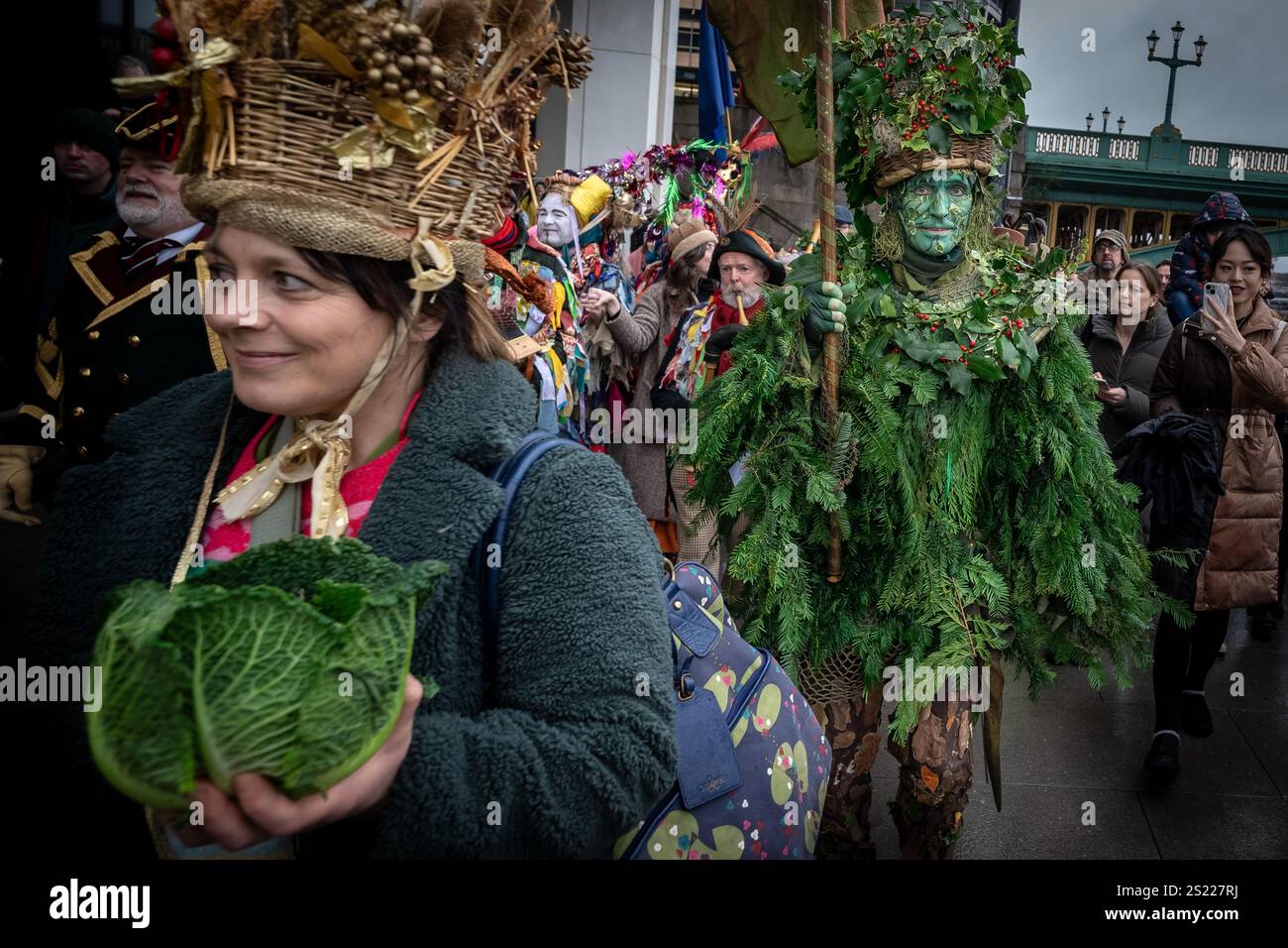 London, UK. 5th January 2025. Mummers from The Lions Part, including ...